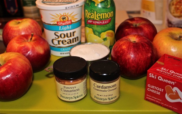 Apple Sour Cream Pie with Gjetost Cheese | Delicious on a Dollar